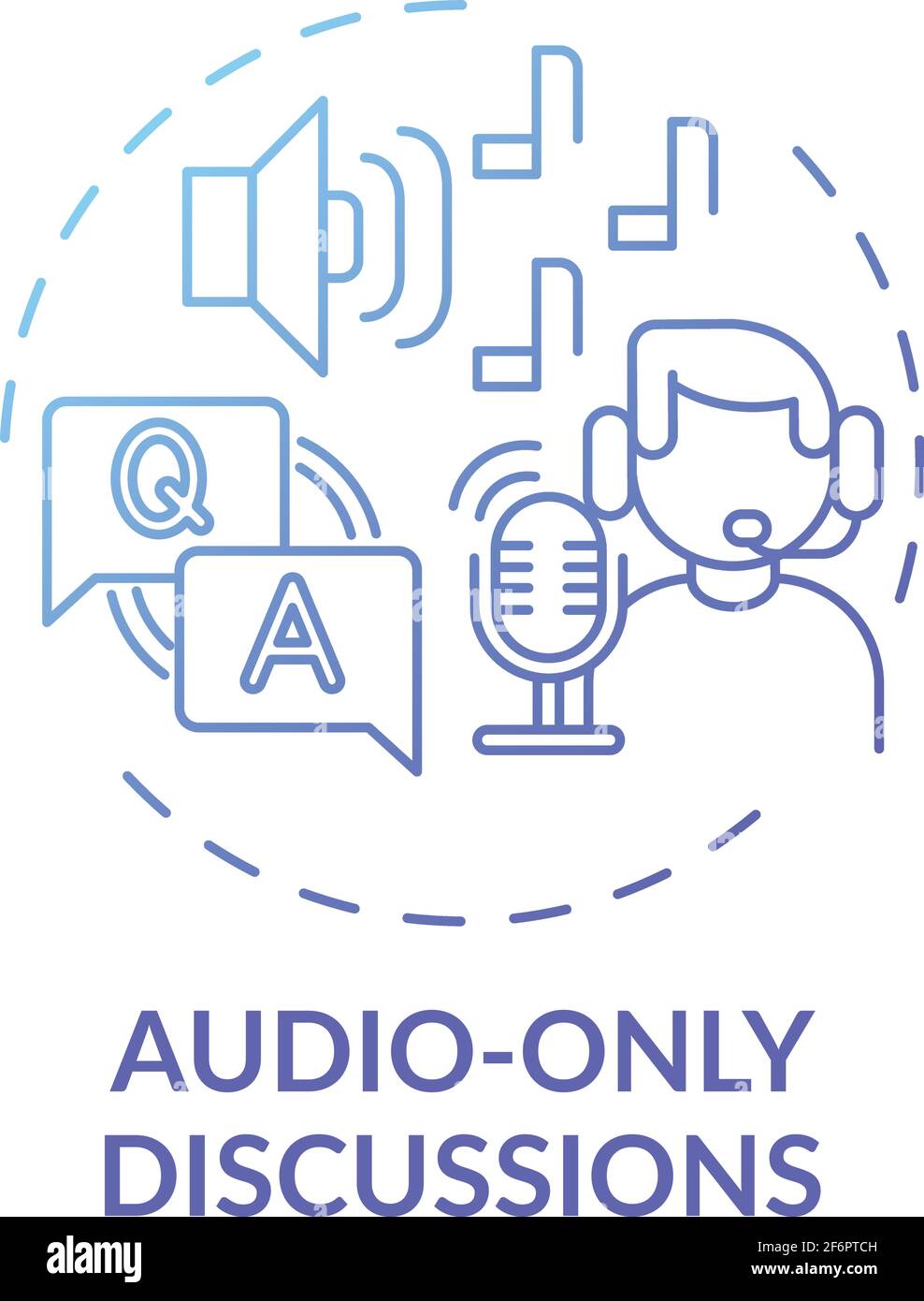 Audio-only discussions concept icon Stock Vector Image & Art - Alamy