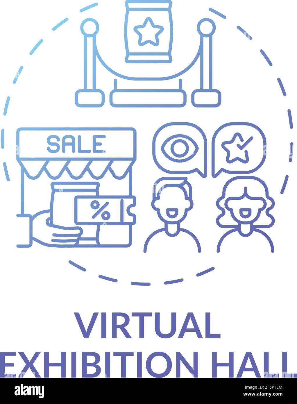 Virtual exhibition hall concept icon Stock Vector Image & Art - Alamy