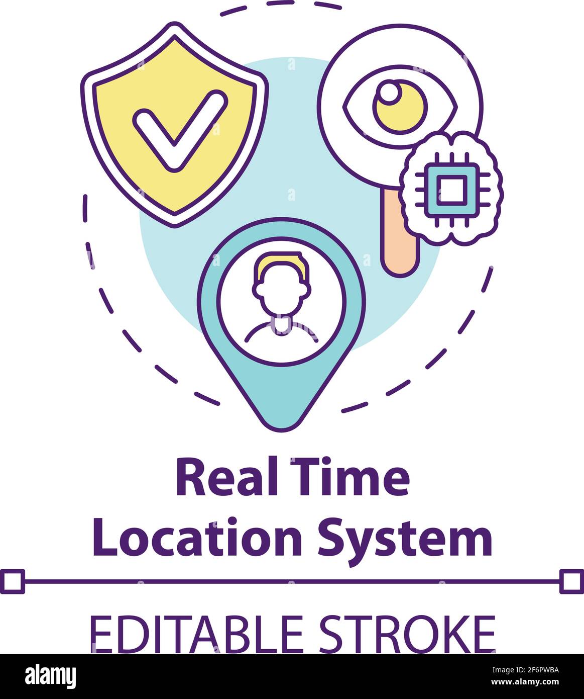 Real time location system concept icon Stock Vector Image & Art - Alamy