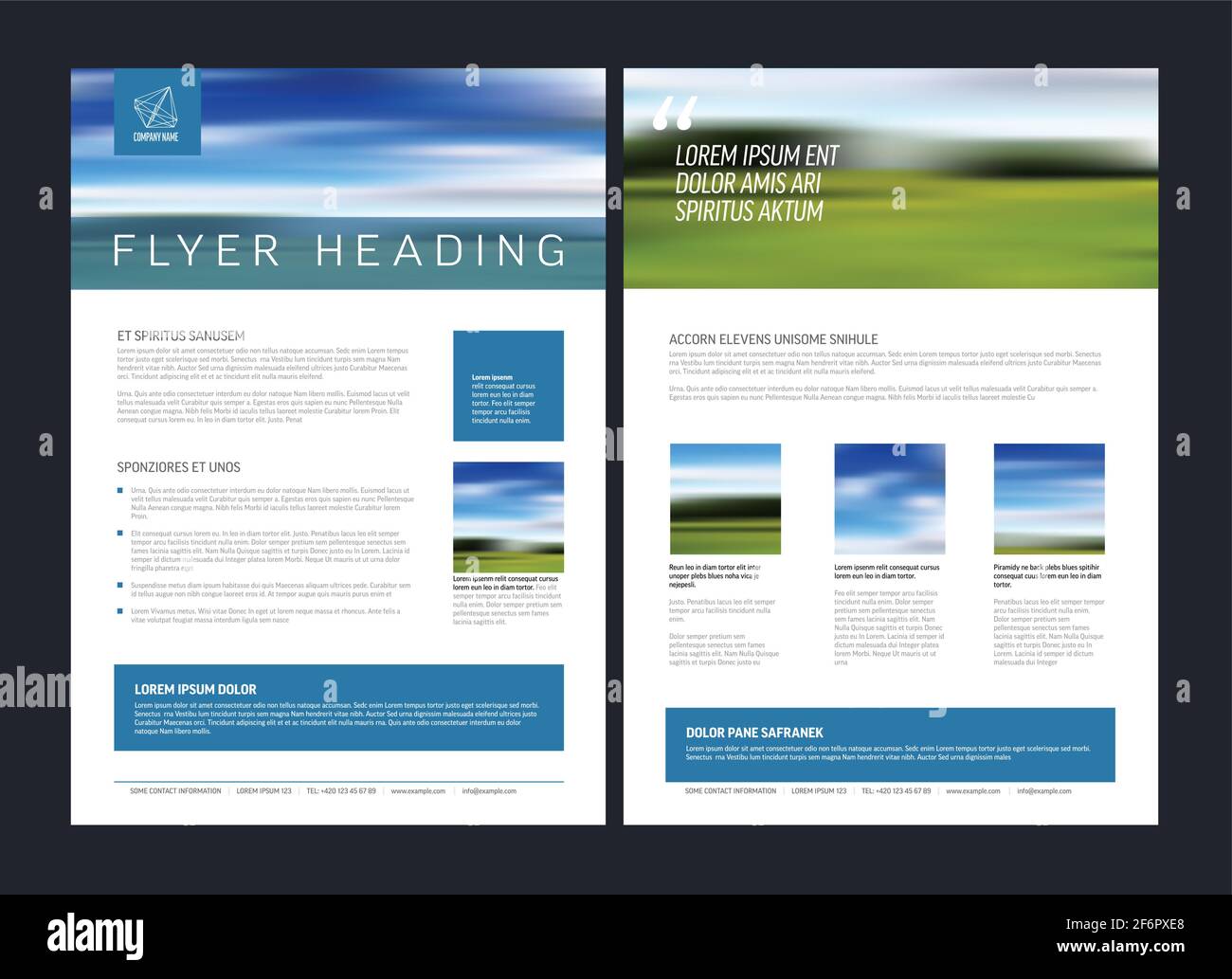 Front back elegant design flyer hi-res stock photography and images - Alamy