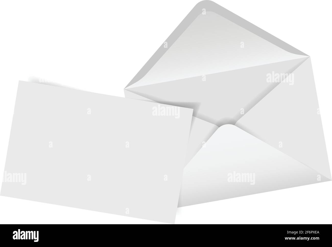 Envelope with blank note isolated on white background Stock Vector ...