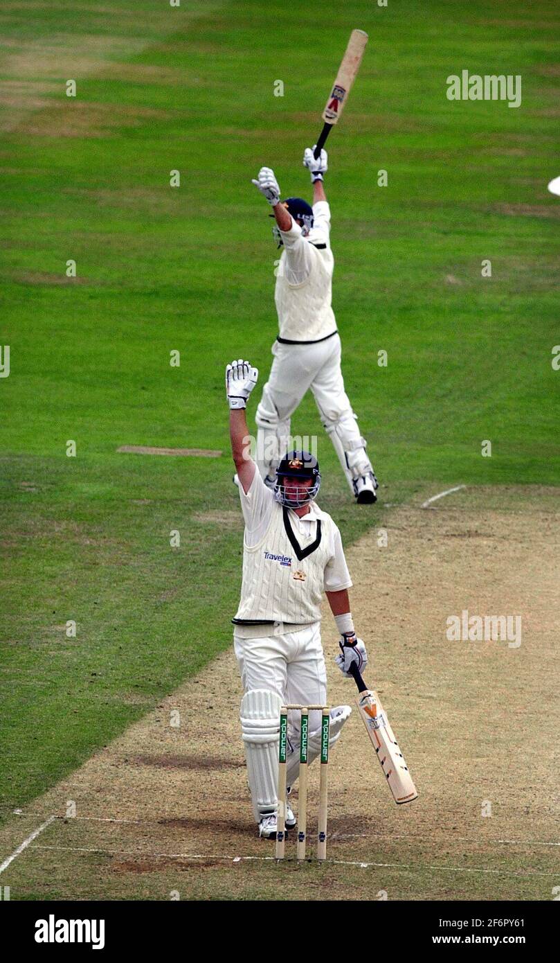 ENGLAND V AUSTRALIA TRENT BRIDGE 3rd TEST AUG 2001 MARK WAUGH AND DAVID ...