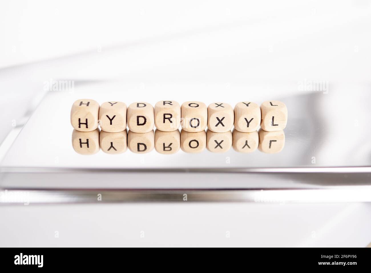 Word hydroxyl by wooden cubes Stock Photo - Alamy