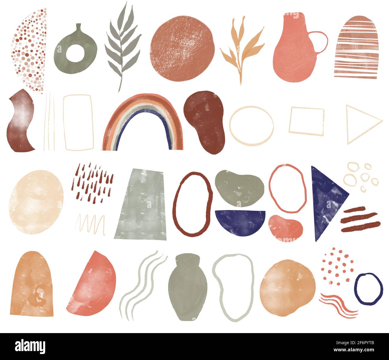 Abstract doodle shapes with doodle hand drawn Contemporary Stock Photo ...