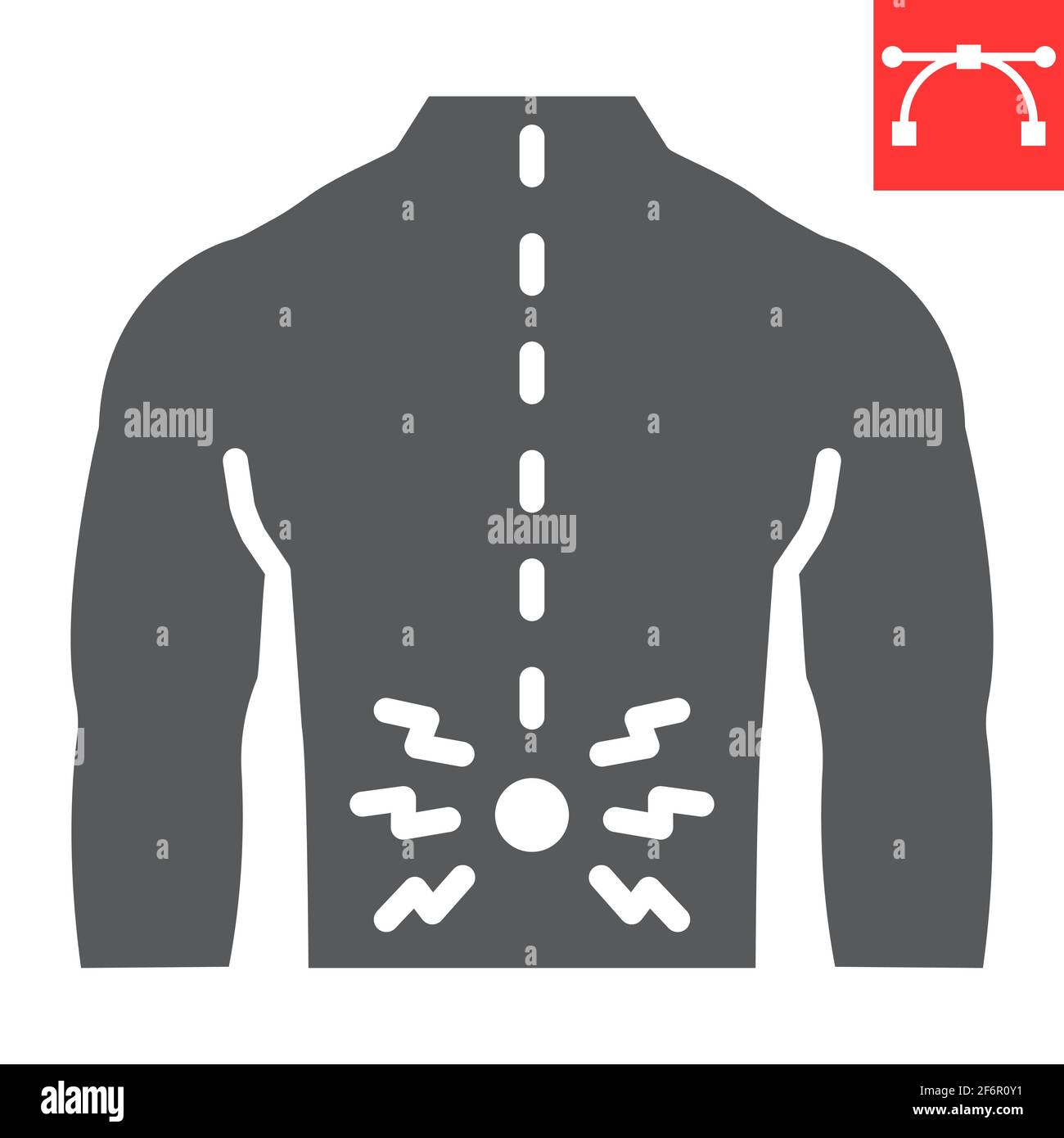 Back pain backache pictogram hi-res stock photography and images - Alamy