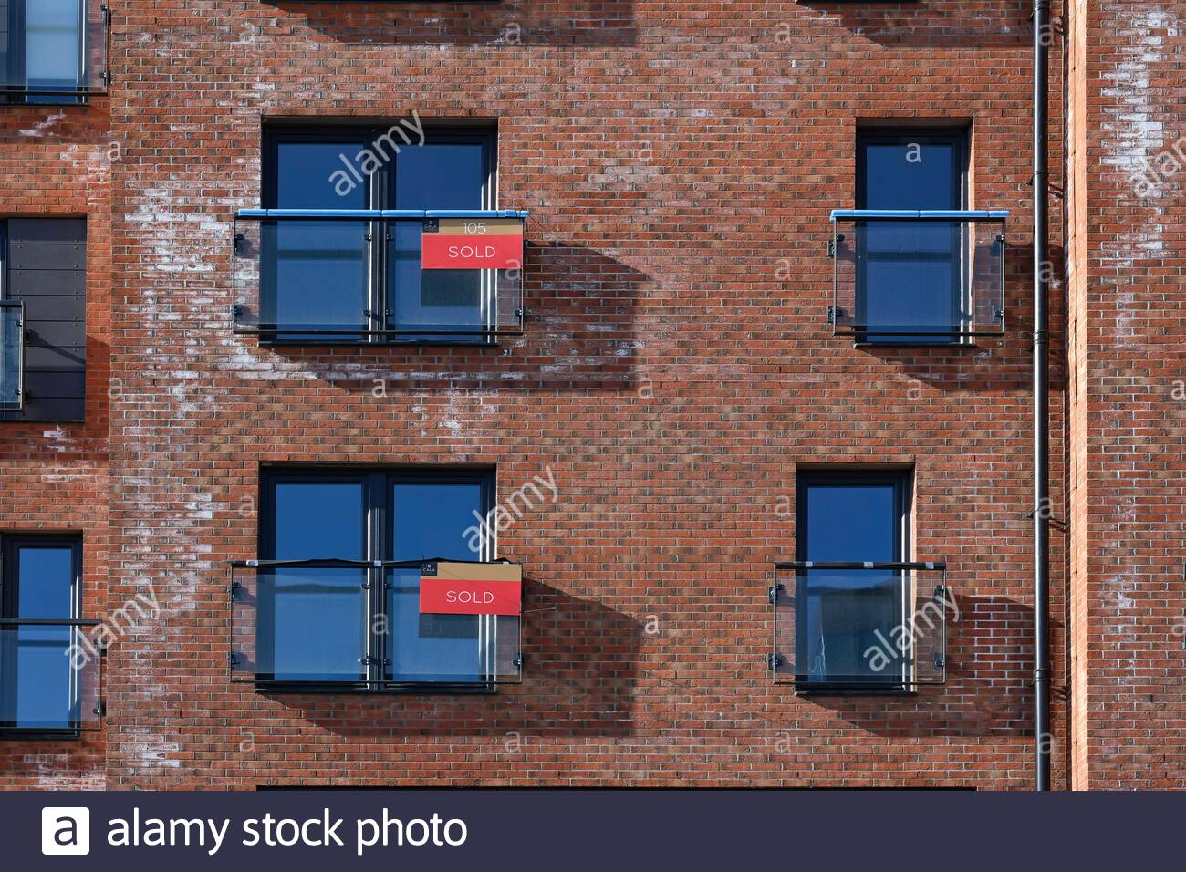 New build property with Sold Signs, Leith Edinburgh, Scotland Stock ...