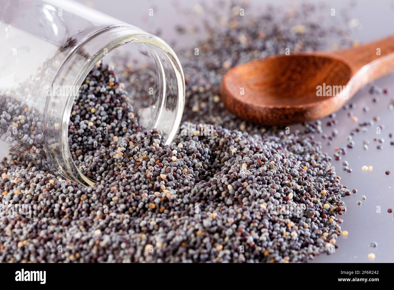 Organic poppy seeds - Papaver somniferum Stock Photo - Alamy