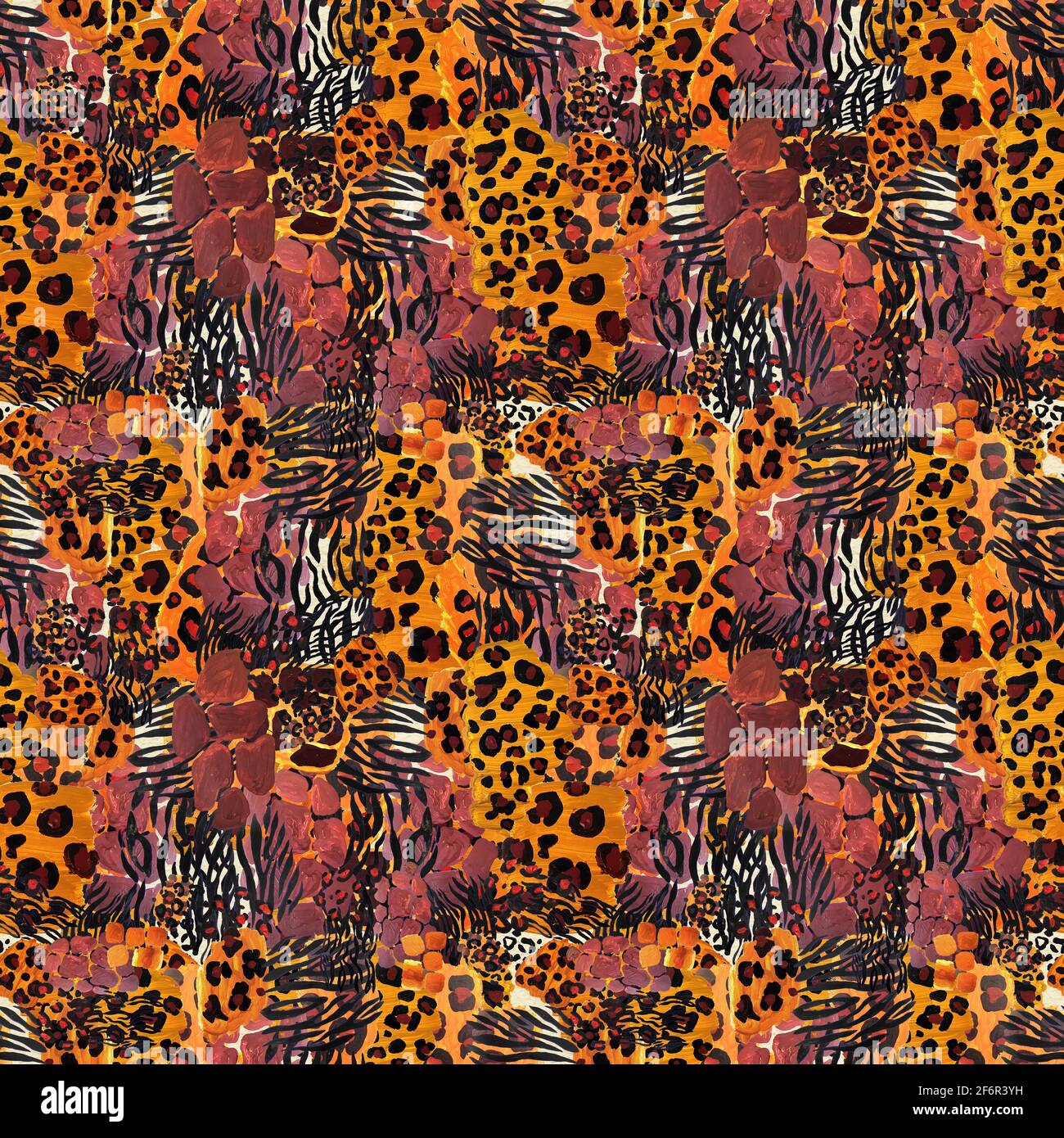 Animal mix print seamless pattern. Abstract background Stock Photo - Alamy