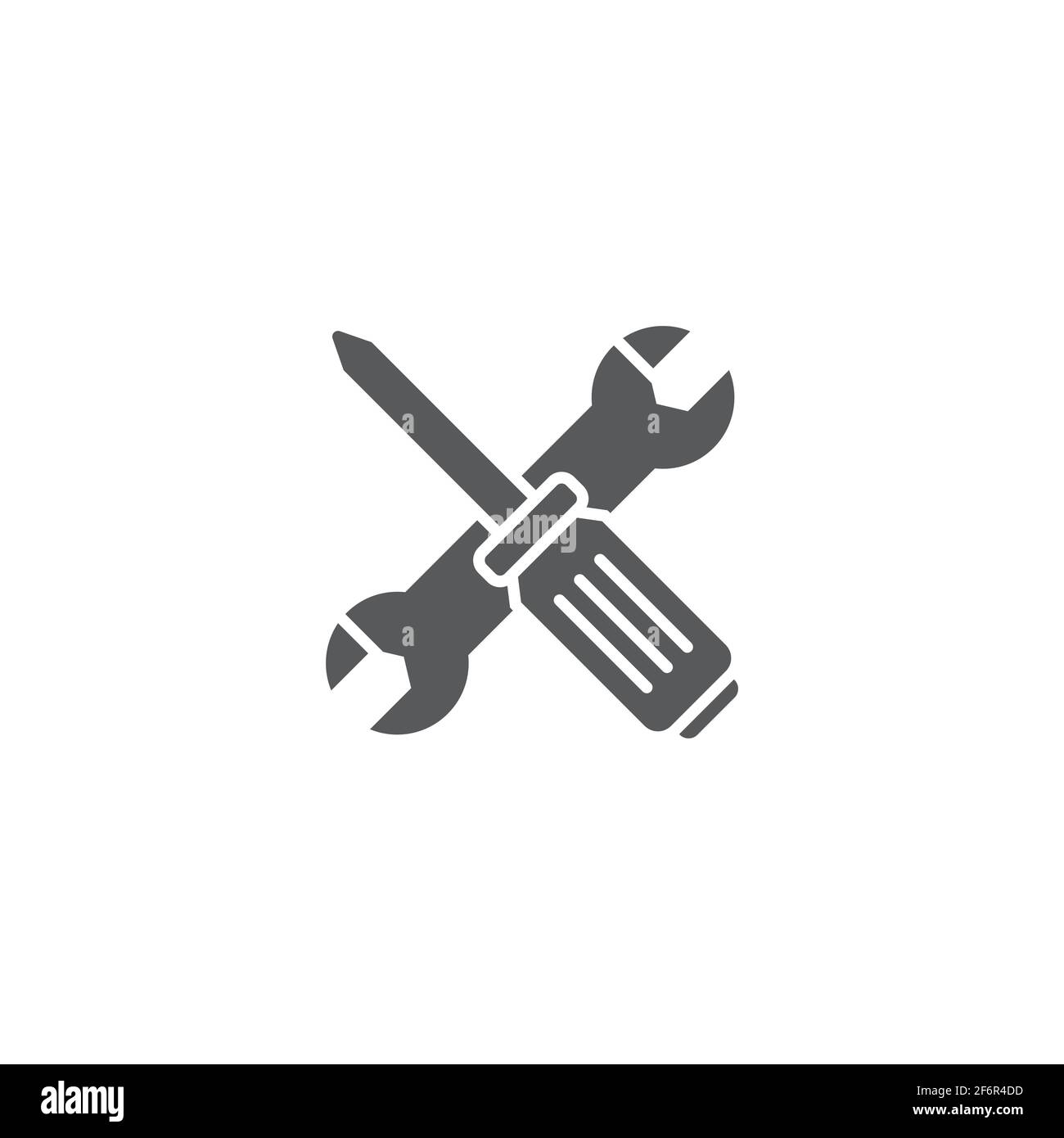 Screwdriver and wrench tools icon isolated background. Service tool ...