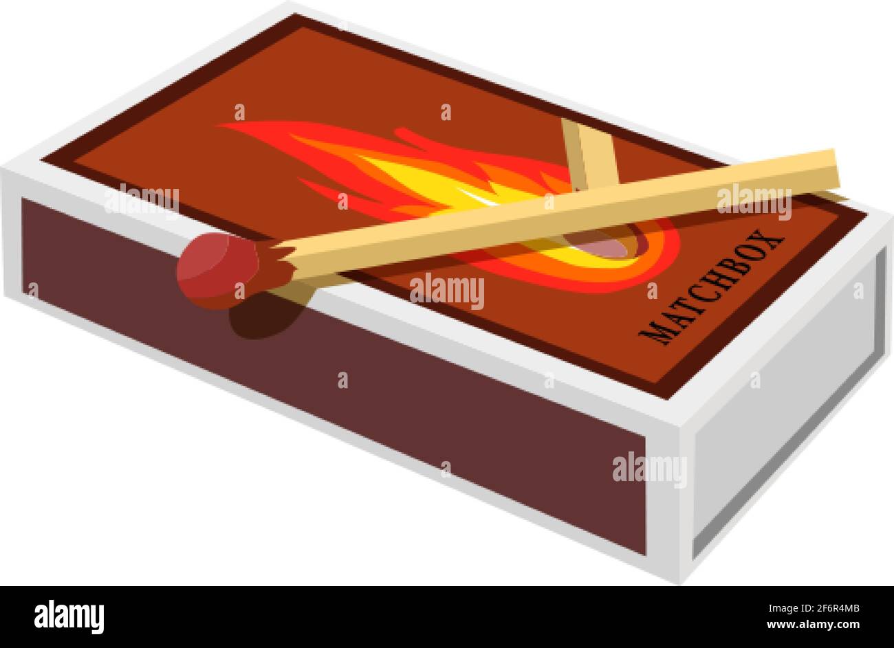 Cartoon isolated vector object matches and fire Stock Vector Image ...