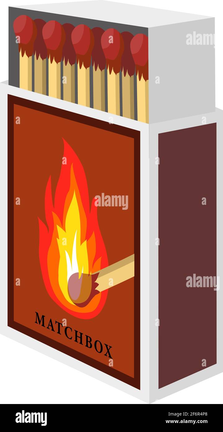 Cartoon isolated vector object matches and fire Stock Vector Image ...