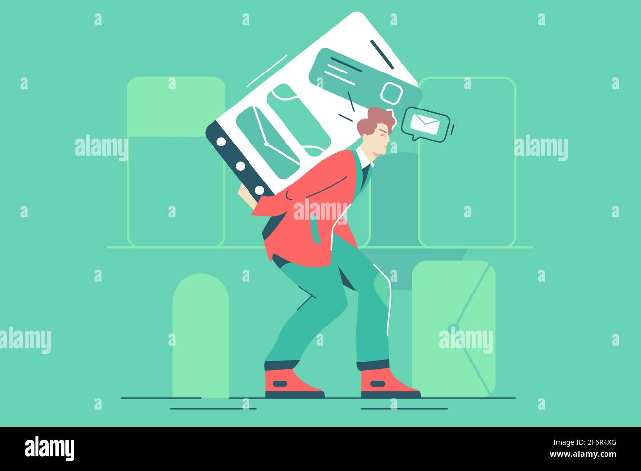 Remote work phone Stock Vector Images - Alamy