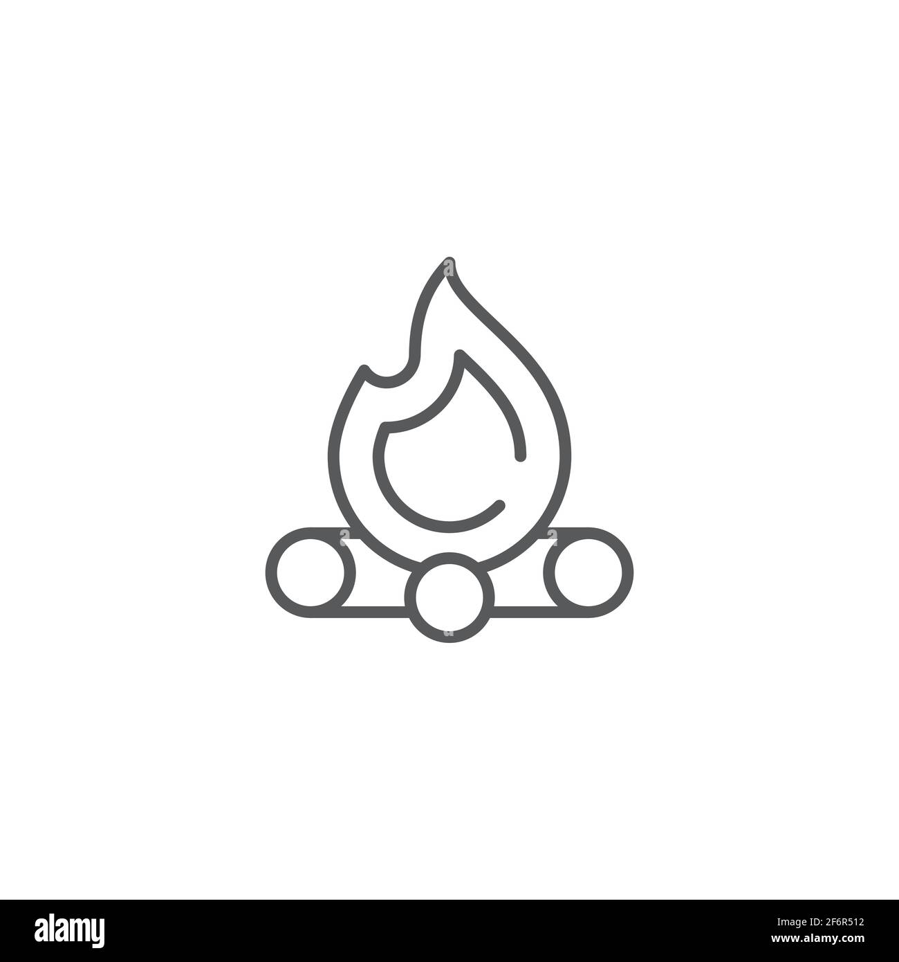 camping bonfire vector icon isolated background Stock Vector Image ...