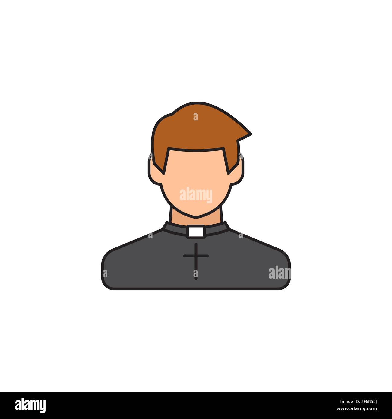 Catholic Priest Vector Icon. Pastor wearing priestly robes Stock Vector ...