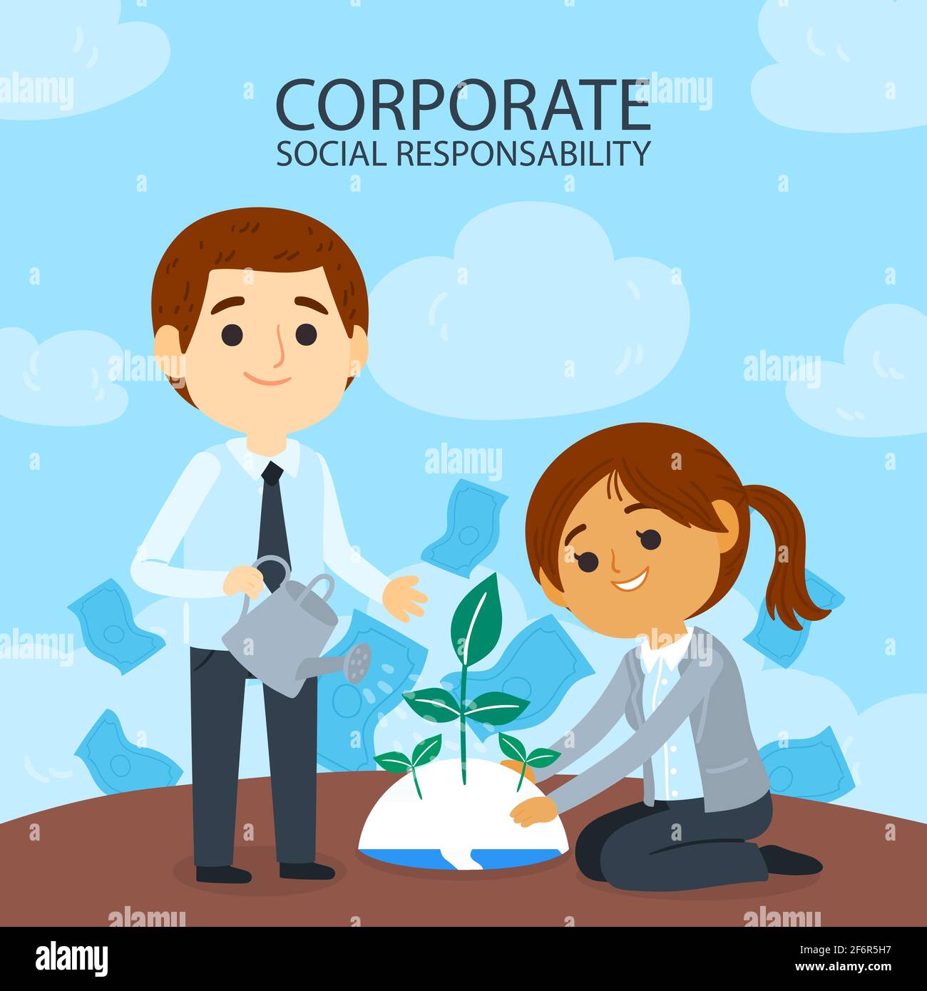 Hand drawn csr concept illustrated Vector illustration Stock Vector ...