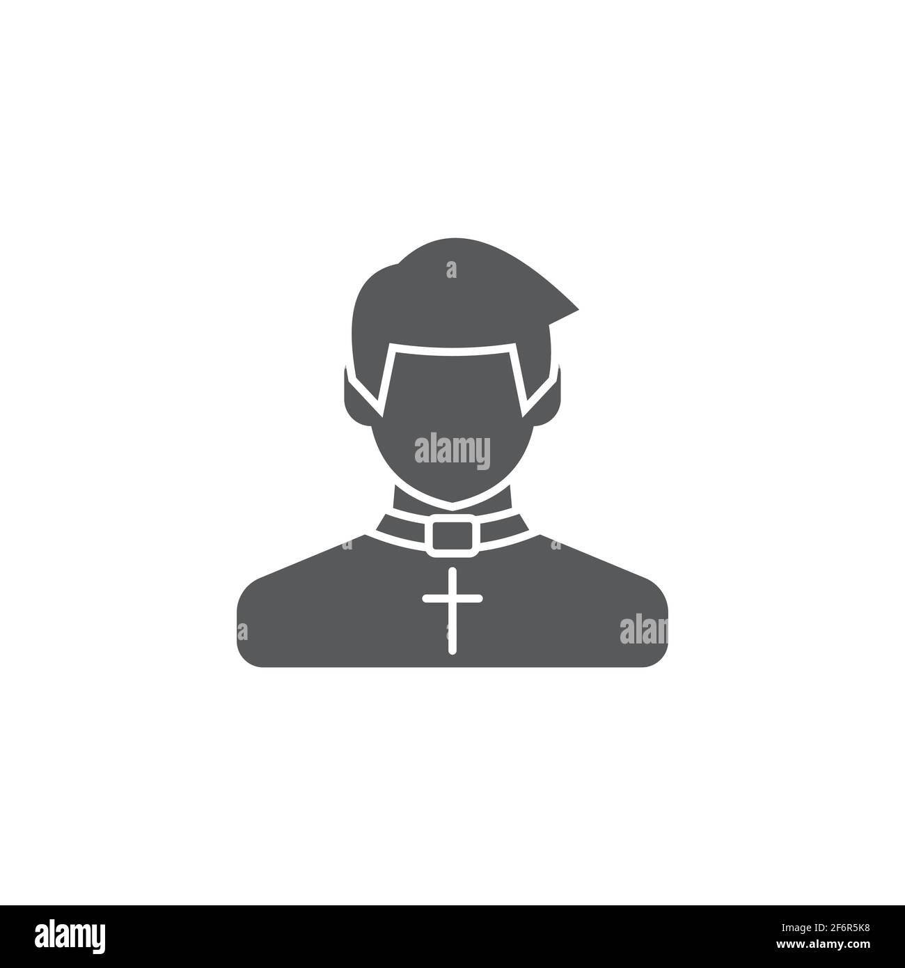 Catholic Priest Vector Icon. Pastor wearing priestly robes Stock Vector ...
