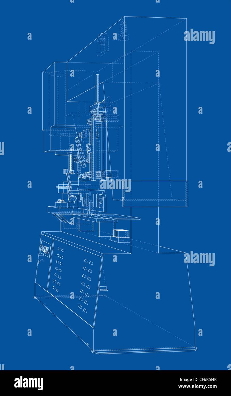 Metalworking CNC machine. Vector Stock Vector Image & Art - Alamy