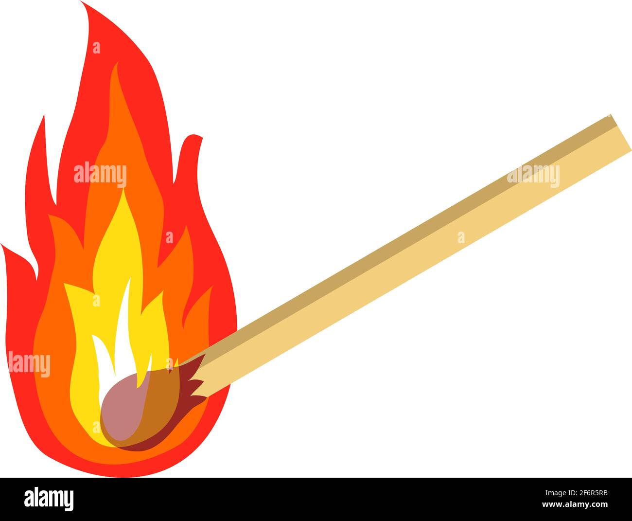 Cartoon isolated vector object matches and fire Stock Vector Image ...