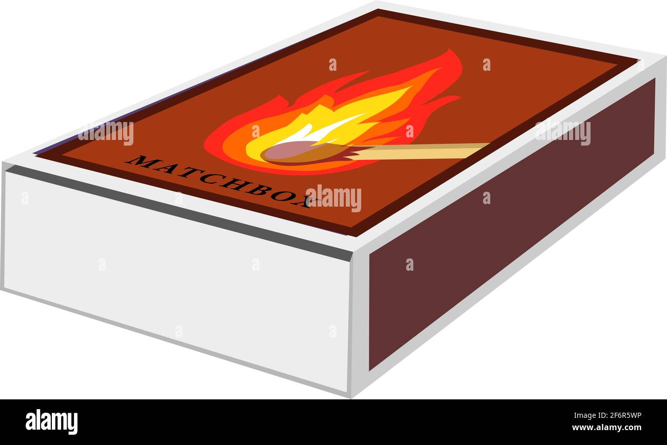 Cartoon isolated vector object matches and fire Stock Vector Image ...