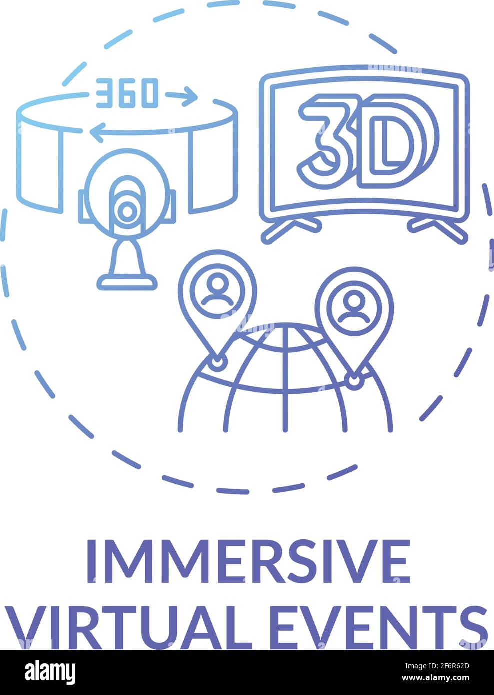 Immersive virtual events concept icon Stock Vector Image & Art - Alamy