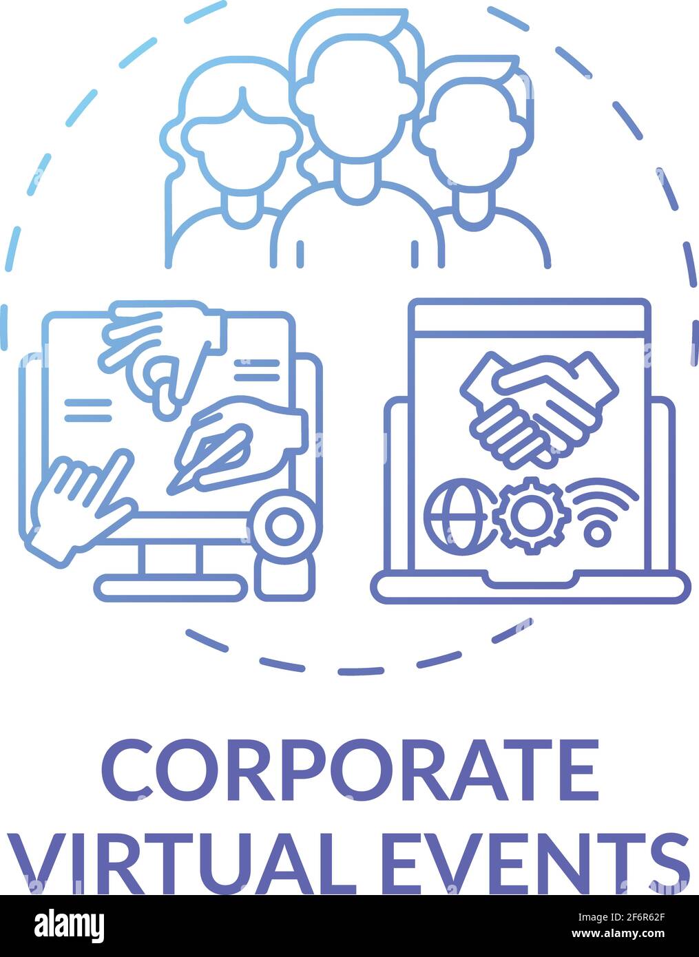 Corporate virtual events concept icon Stock Vector Image & Art - Alamy