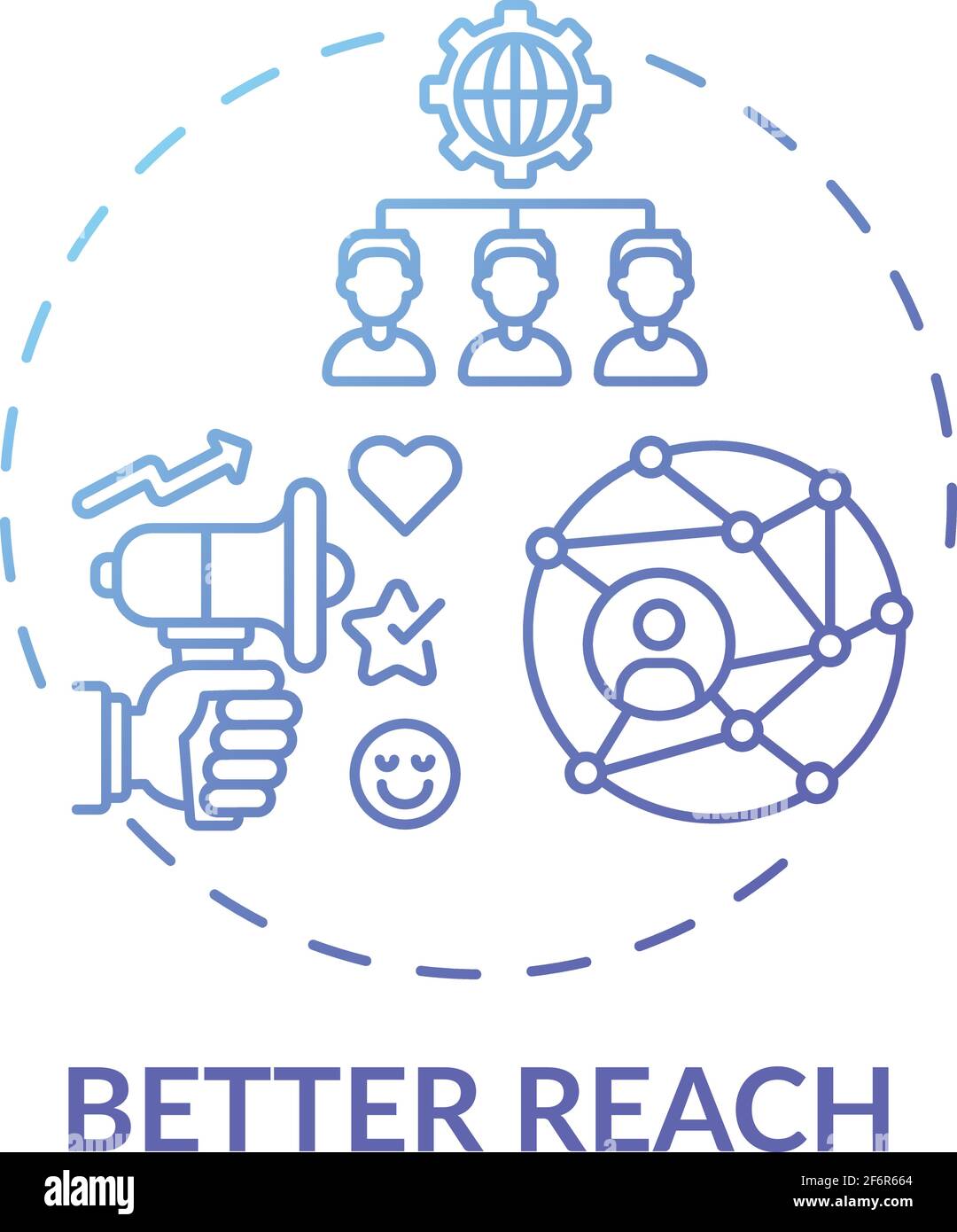 Better reach concept icon Stock Vector Image & Art - Alamy