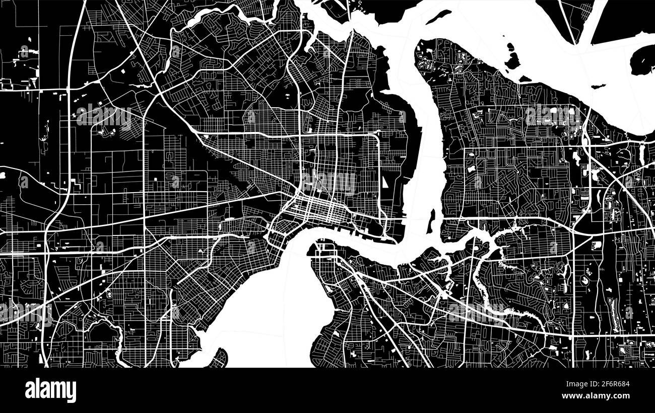 Black and white map vector city Stock Vector Images - Alamy