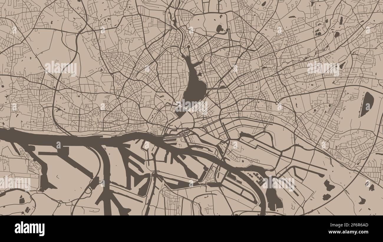 Hamburg street map hi-res stock photography and images - Alamy