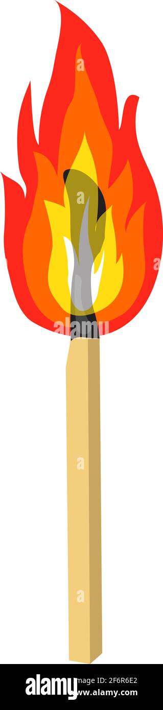Cartoon isolated vector object matches and fire Stock Vector Image ...