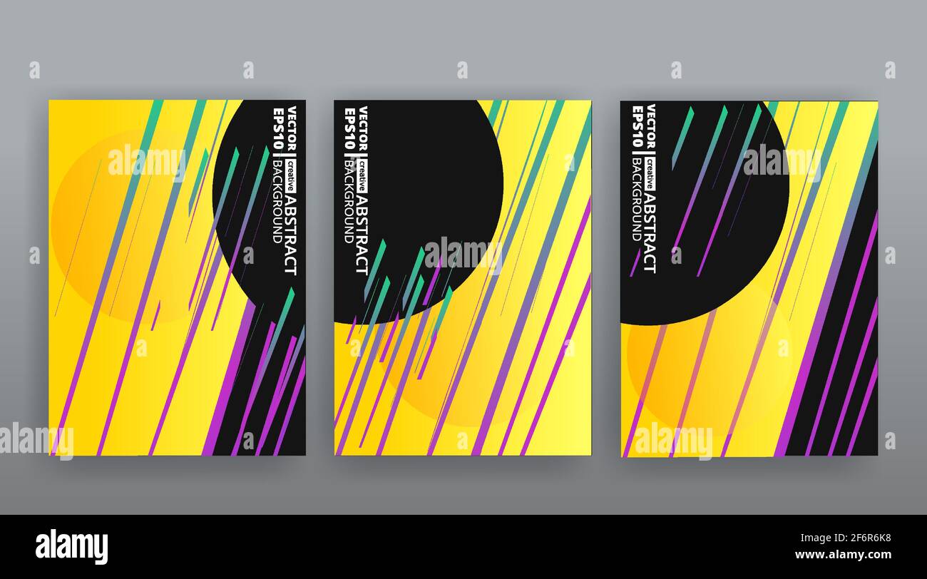 Yellow creative futuristic abstract vector background, dynamic modern ...