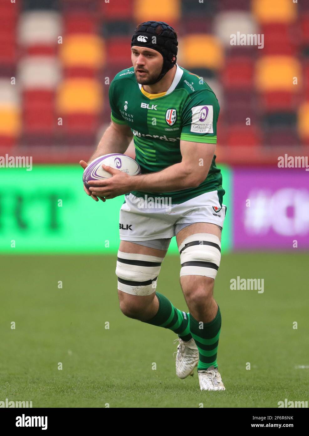London Irish's Matt Rogerson during the Heineken Challenge Cup match at ...
