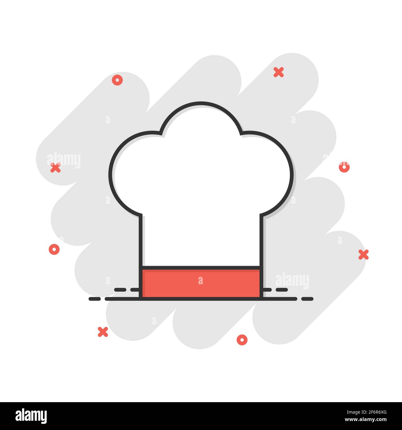 Chef hat icon in comic style. Cooker cap vector cartoon illustration ...