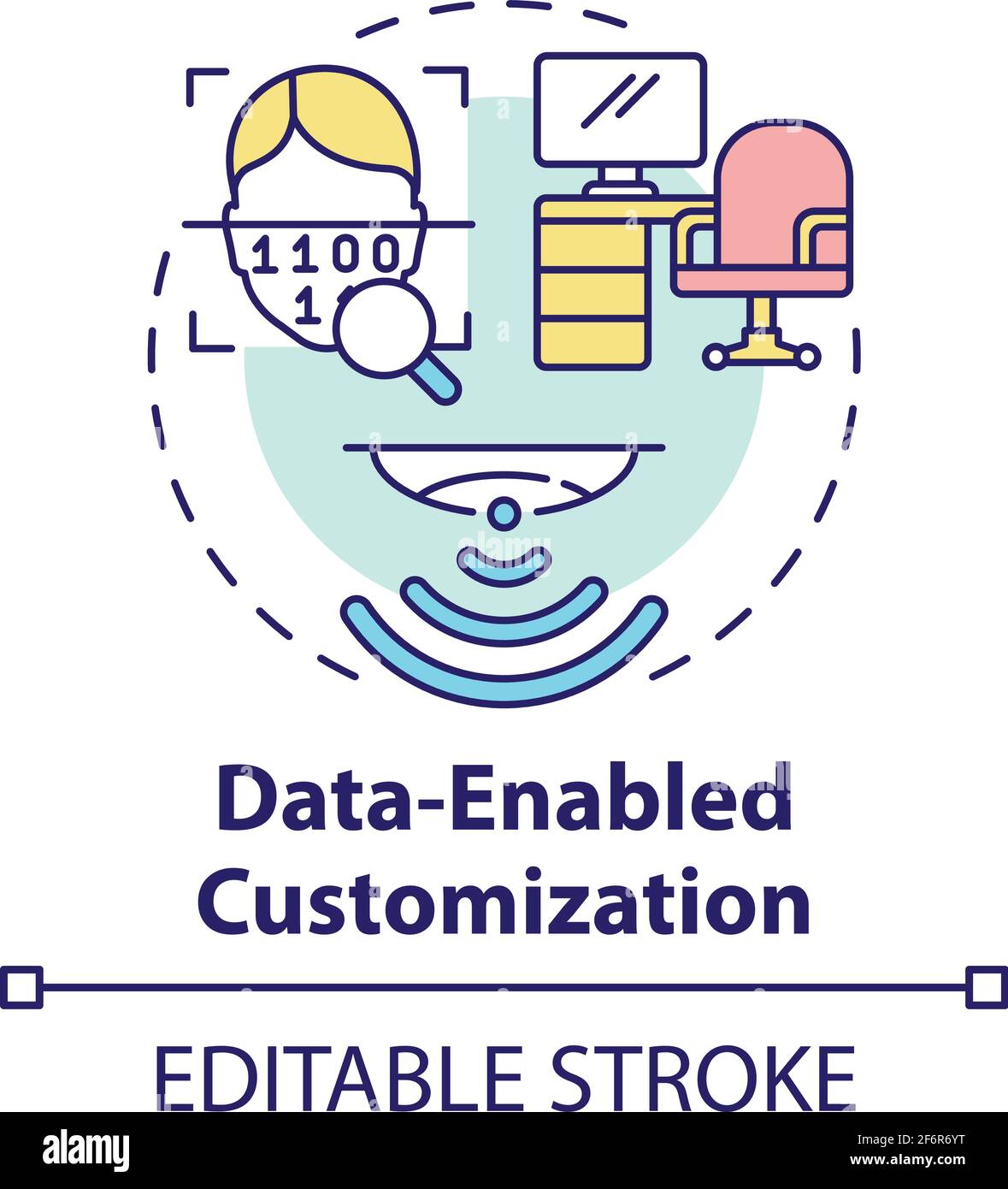 Data-enabled customization concept icon Stock Vector Image & Art - Alamy