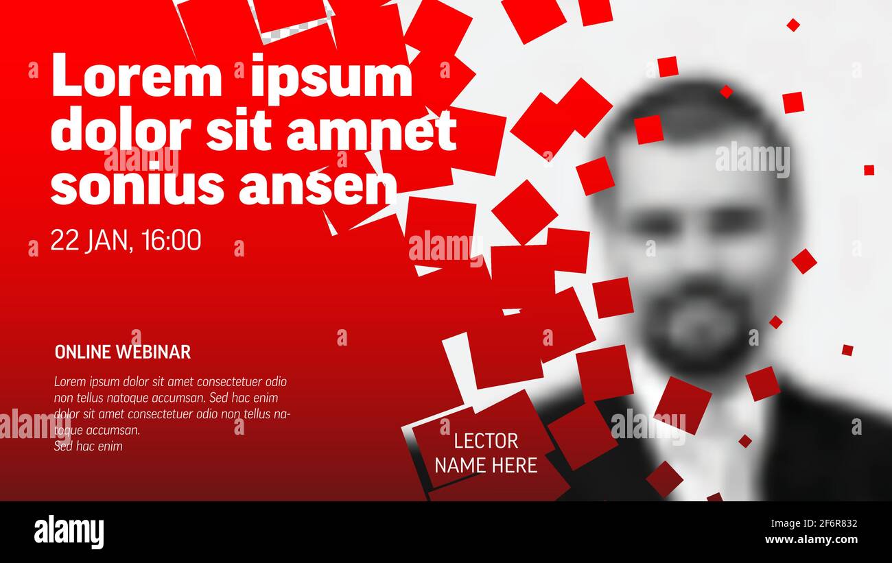 Social network event cover banner header template for online webinar ...