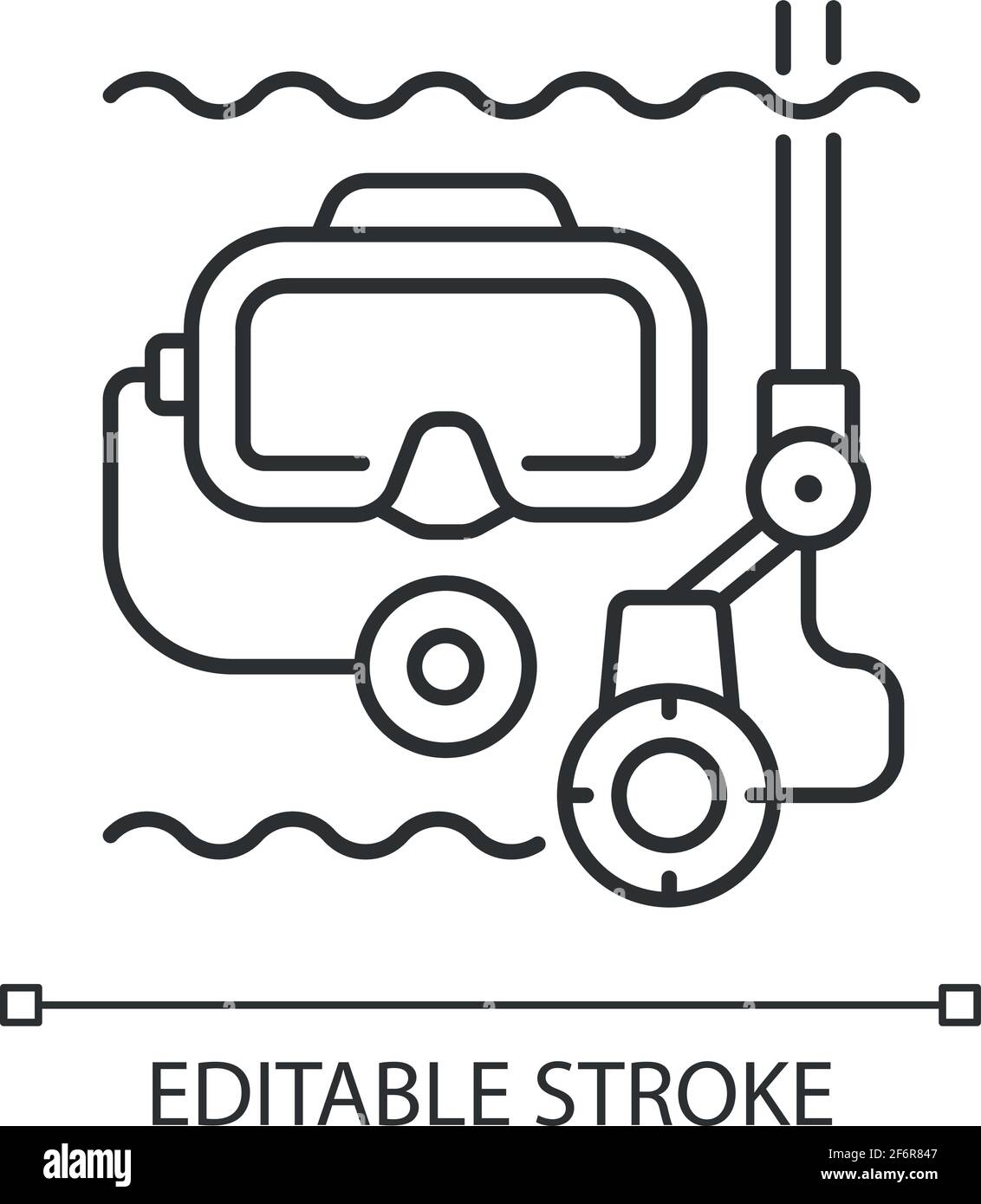 Underwater inspection linear icon Stock Vector Image & Art - Alamy