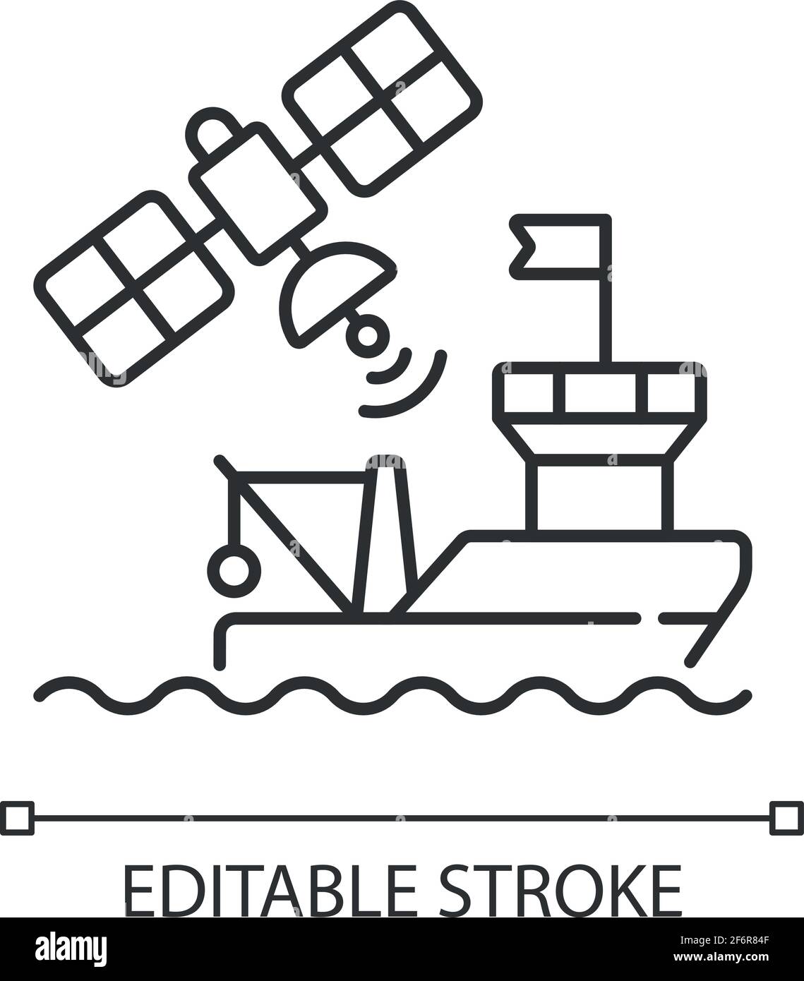 Satellite communication linear icon Stock Vector Image & Art - Alamy