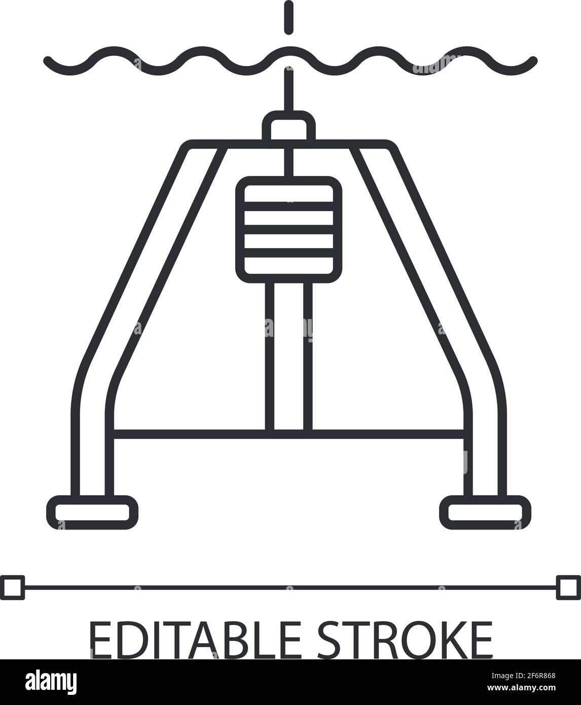 Hydraulically damped gravity corer linear icon Stock Vector Image & Art ...