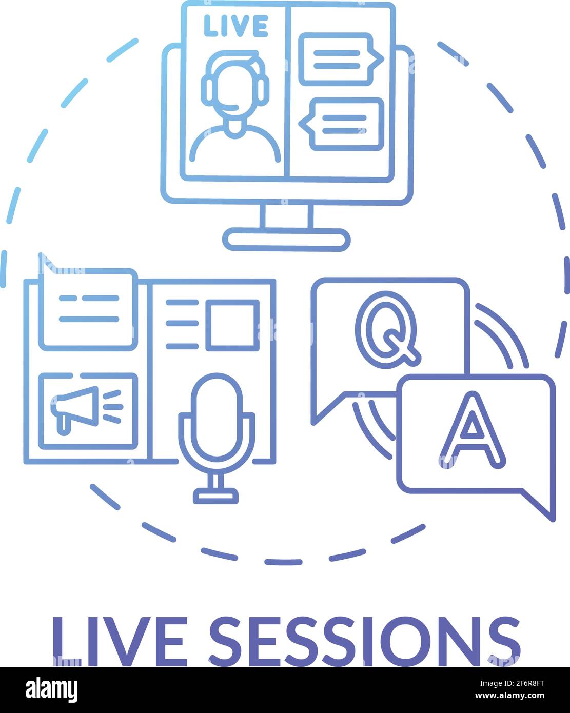 Live sessions concept icon Stock Vector Image & Art - Alamy