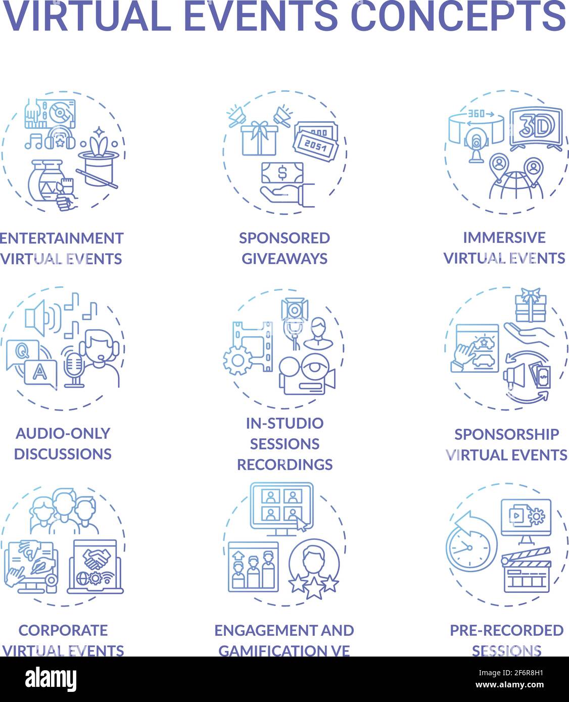 Virtual events illustration Stock Vector Images - Alamy