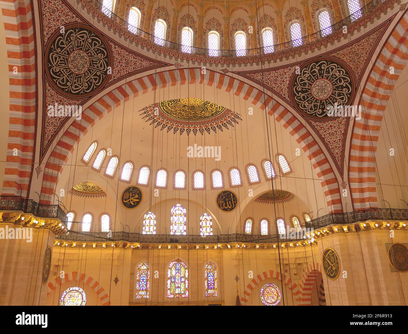 Inside of Istanbul Suleymaniye Mosque Stock Photo - Alamy