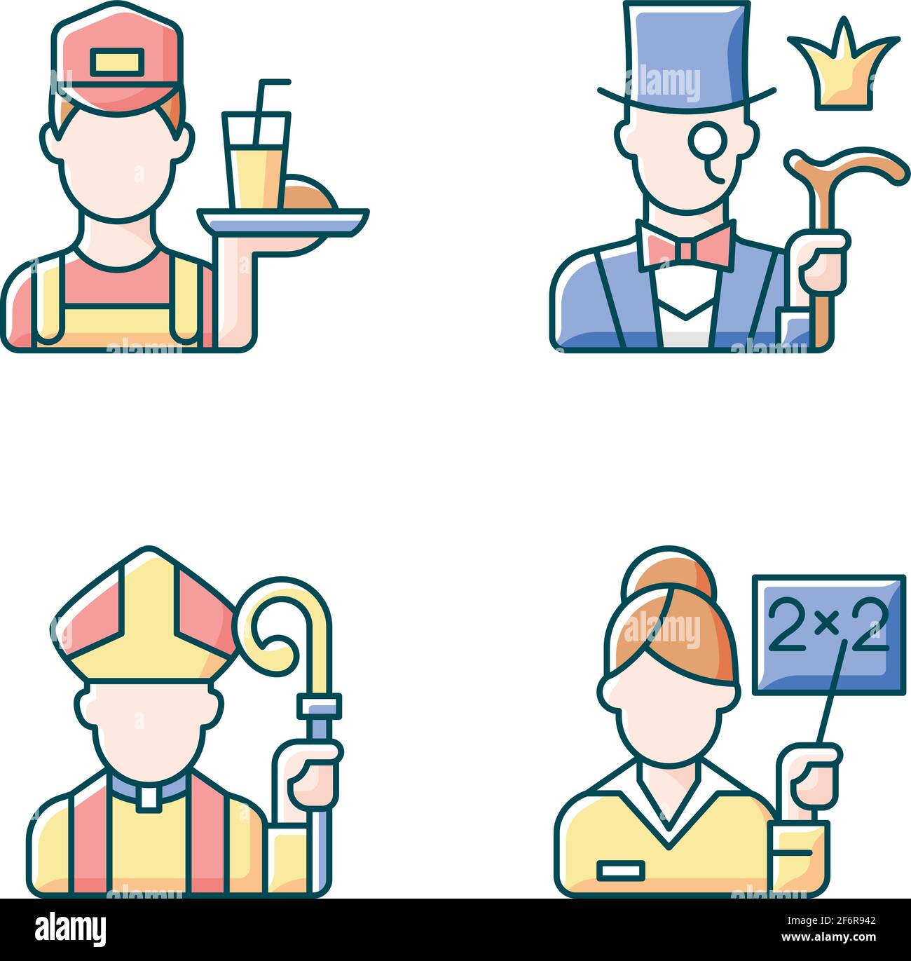 Social class type RGB color icons set Stock Vector Image & Art - Alamy