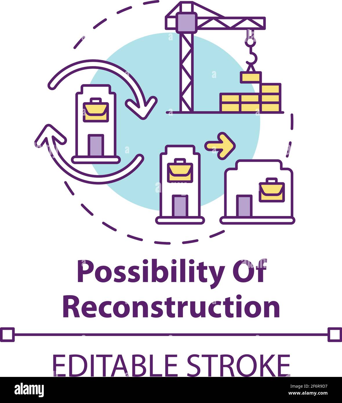 Reconstruction possibility concept icon Stock Vector Image & Art - Alamy