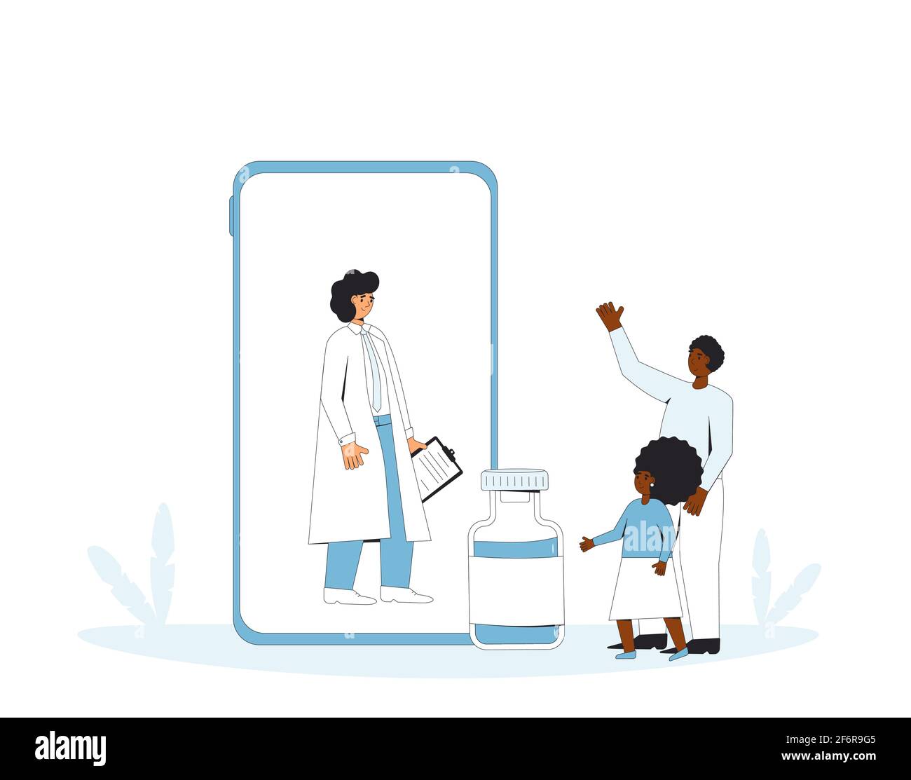 Remote family support Stock Vector Images - Alamy