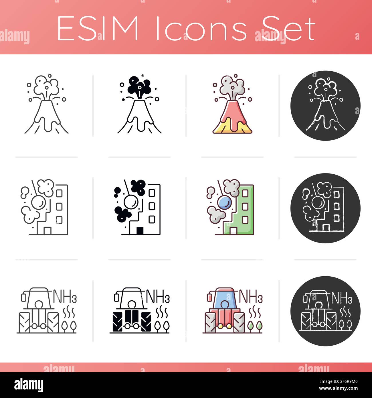 Air pollution icons set Stock Vector Image & Art - Alamy