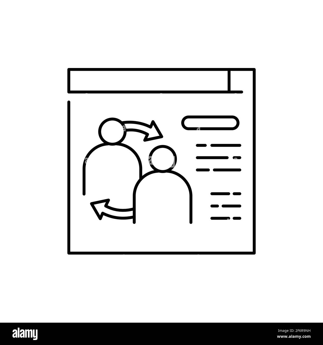 Online oaching olor line icon. Pictogram for web page, mobile app ...