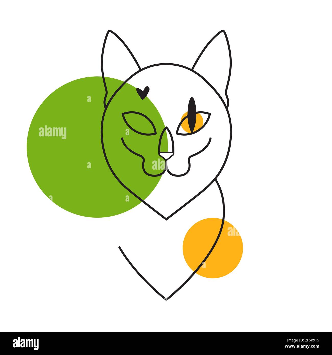 Contemporary art design cat Cut Out Stock Images & Pictures - Alamy