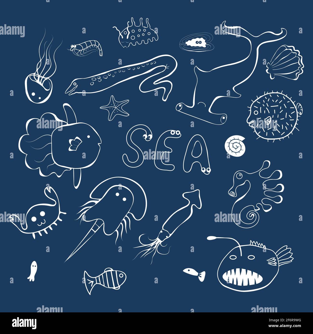 Cute Sea Creature Drawings