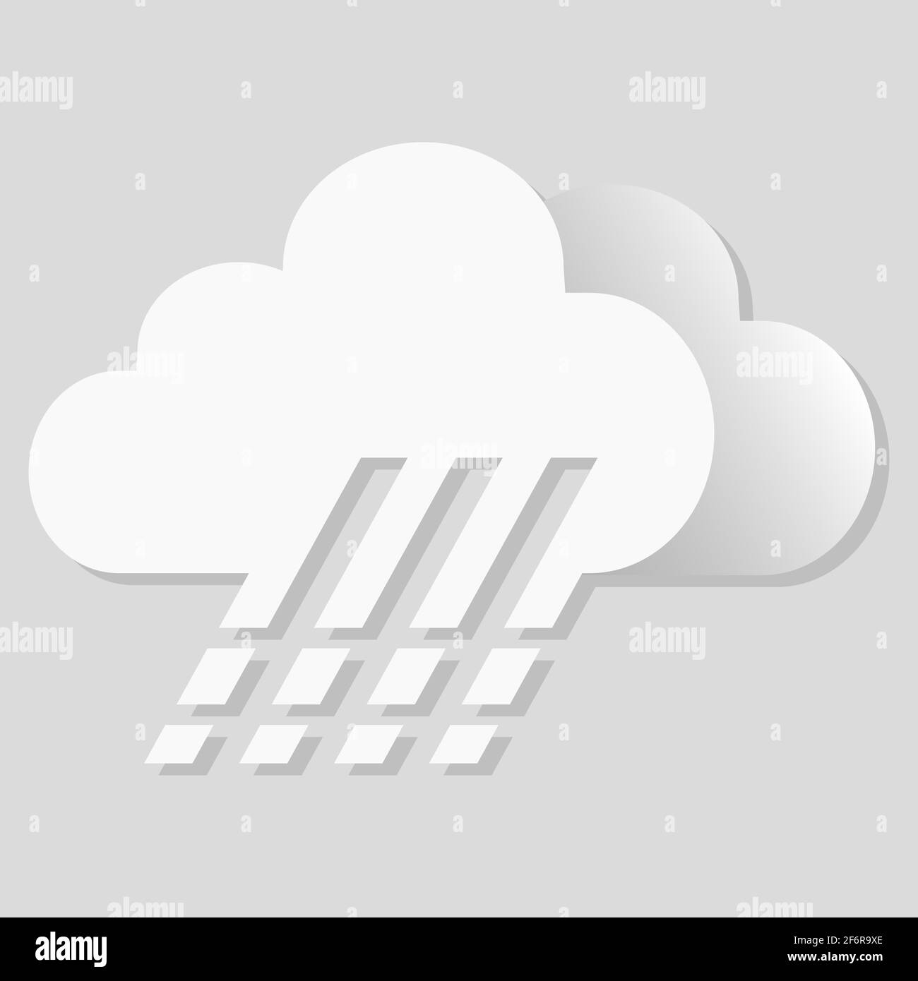 Isolated vector object weather icon cloudy rainny Stock Vector Image ...