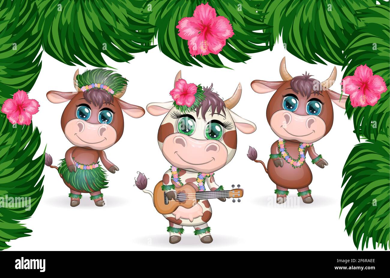Group cows cartoon hi-res stock photography and images - Alamy