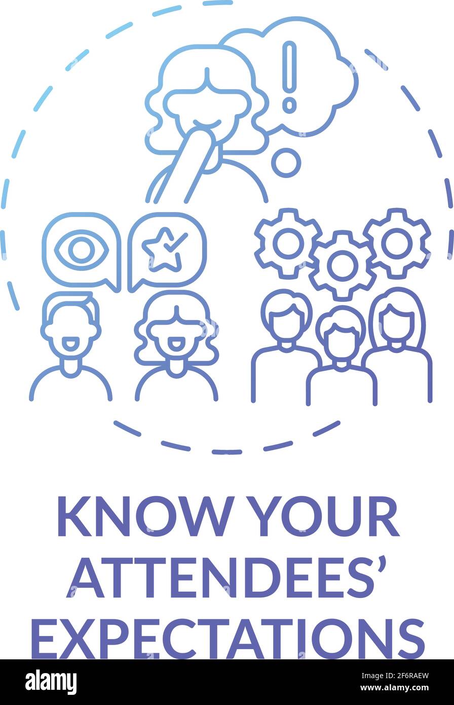 Knowing attendees expectations concept icon Stock Vector Image & Art ...